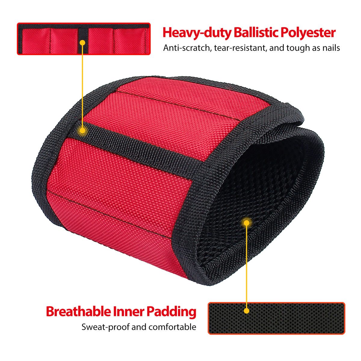 Red Magnetic Wrist Bands, Dr.meter