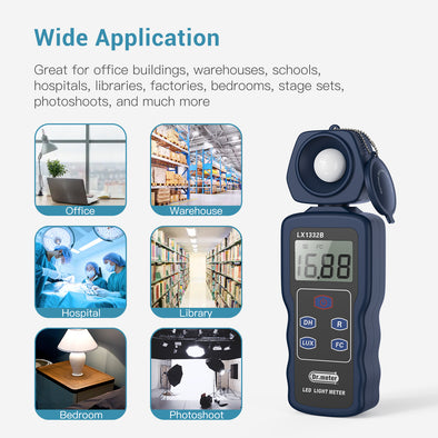 Digital LED Light Meter, LX1332B,Dr.meter
