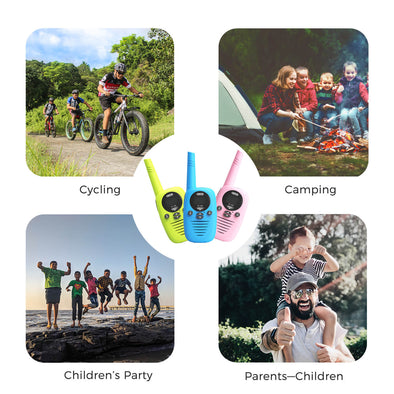 3 Pack Walkie Talkies for kids, Dr.meter